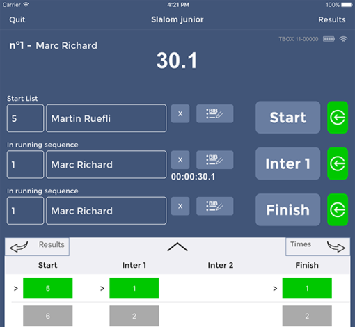 Smart-Chrono : Multi-disciplinary timing application for iPad with ...